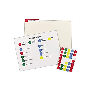 Avery Removable Color-Coding Labels, Removable Adhesive, Assorted Colors, 3/4" Diameter, 1,008 Labels (5472)