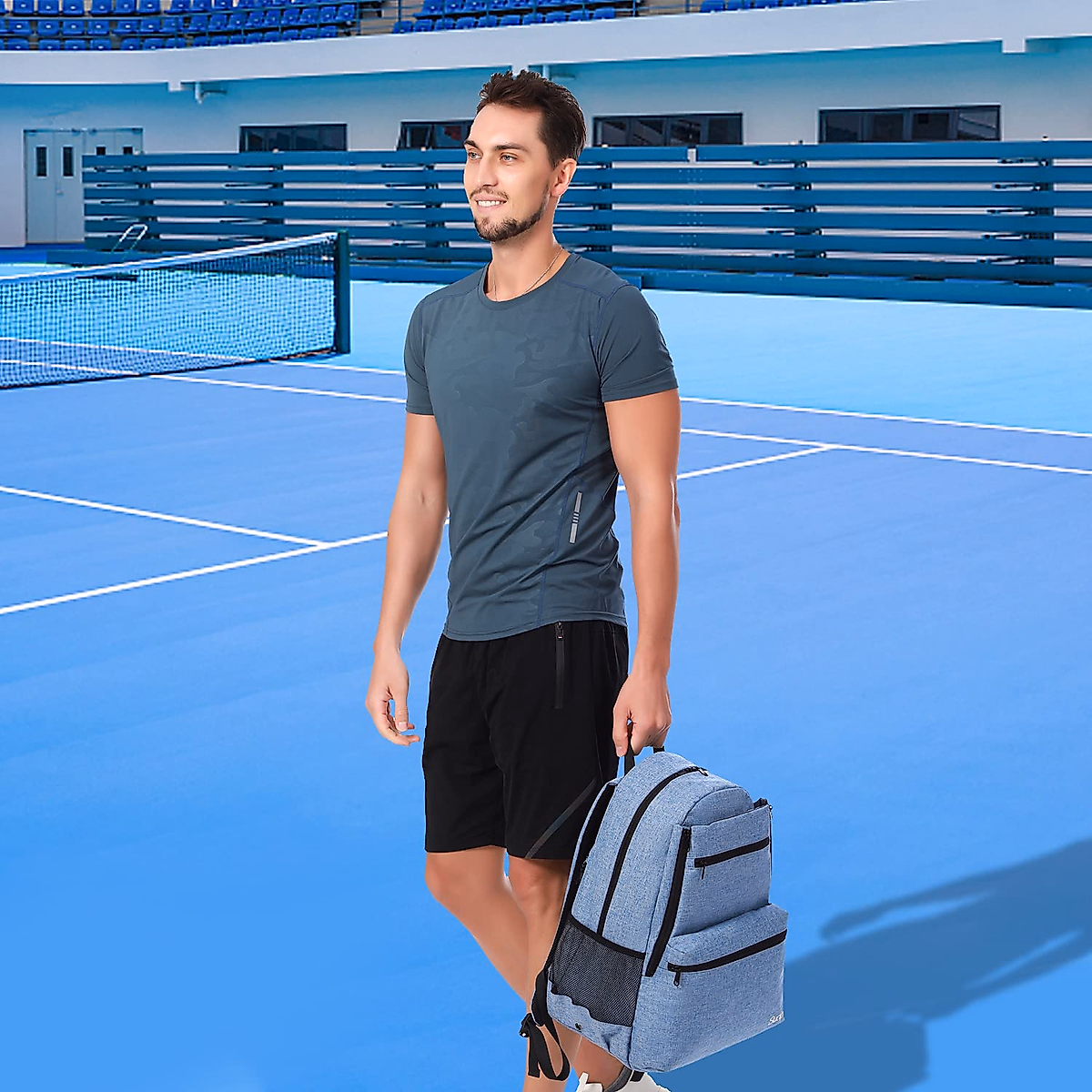 Sucipi Tennis Bag Professional Tennis Backpack for Men and Women Racket Bags with Ventilated Shoe Compartment, Holds 2 Tennis Rackets, Pickleball Paddles