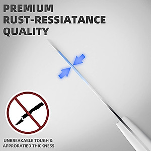 harriet Steak Knife Set, Serrated Steak Knives Set of 6, Full Tang German Stainless Steel Steak Knives, White