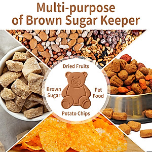 Sasylvia 8 Pcs Brown Sugar Keeper Terracotta Brown Sugar Saver Clay Rabbit Pineapple Owl Fish Bear Squirrel Leaf Softener for Food Storage Containers Keeping Soft and Dry