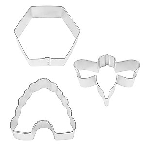 R & M International Honey bee Cookie Cutter, One Size, Silver