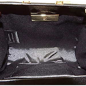 New! Womens INC I.N.C. International Concepts Black Danyele Satin Clutch