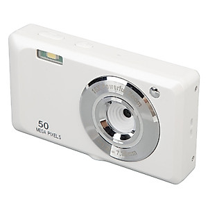 4K Digital Camera Auto Focus 2.7 Inch TFT Screen Small Camera for Teens Facial Recognition for Photography (Silver)