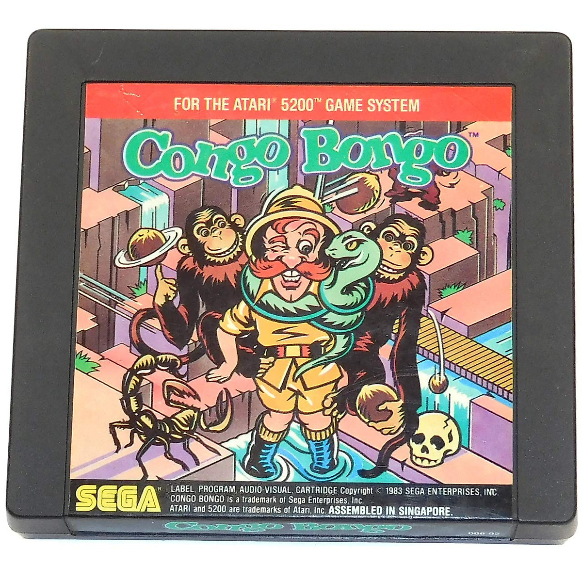 Congo Bongo Vintage Atari 5200 Video Game Cartridge