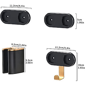 Wall Mount Holder for Dyson Airwrap Styler Hair Curling Iron Barrels and Brushes, Metal Organizer Storage Rack, Curling Iron and Accessories Organizer Rack, Suitable for Home Bedroom Bathroom