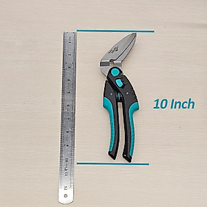 VARICONN 10 inch Heavy Duty Scissors, Industrial Scissors, Multipurpose, Scissors for Carpet, Cardboard and Recycle, Soft Grip, Stainless Steel, Easy Cutting Thick Paper, Leather, Sewing Fabric