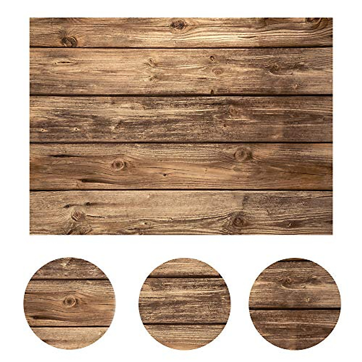 WOLADA 6x4FT Rustic Wood Wall Backdrop Natural Brown Wooden Board Photography Background Baby Shower Birthday Party Cake Table Decoration Banner Backdrops Photo Booth Prop 11839