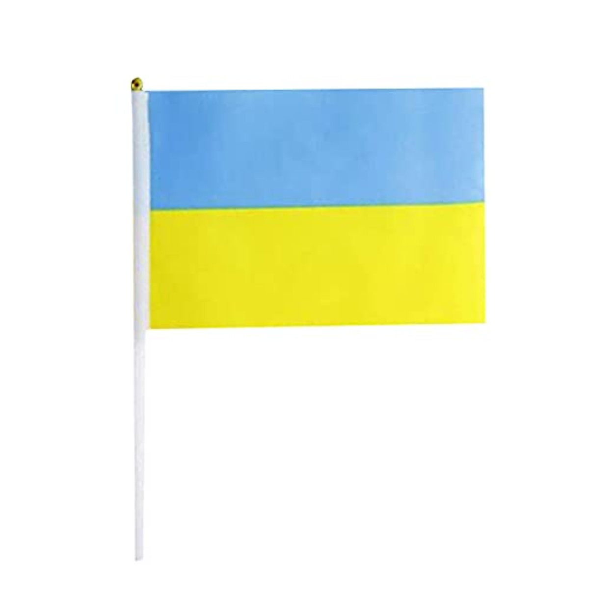 Ukraine Flag Ukrainian Small Stick Mini Hand Held Flags Decorations 1 Dozen (12 pack)