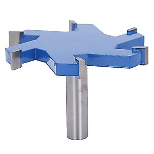 CNC Spoilboard Surfacing Router Bit, 6 Wings 1/2" Shank CNC Router Slotting Bits for Mortise Joint, Finger Joint, Acoustic Panels - 85mm Cutting Dia