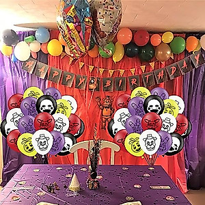 Five Nights Party Supplies, 40pcs Five Night Theme Birthday Party Latex Balloons Party Favors, Five Nights Party Decorations