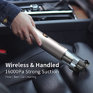 AutoBot Car Vacuum, VX 16,000Pa Handheld Vacuum Cleaner with Powerful Suction, Mini Hand Vacuum with 30 Mins Runtime & 100 ML Dustcup, Portable Hand Held Vacuum with Single Touch Empty