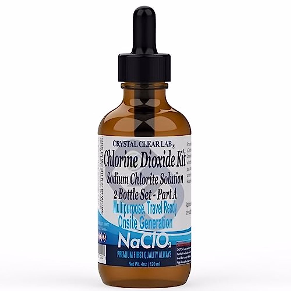 Crystal Clear Lab Chlorine Dioxide Kit - 4oz Citric Acid, Solution, 2 Bottles (8 oz)