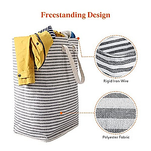 Lifewit 72L and 100L Freestanding Laundry Hamper Collapsible Large Clothes Basket with Easy Carry Extended Handles for Clothes Toys, Grey
