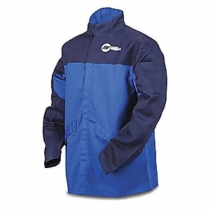 MILLER ELECTRIC Welding Jacket,Royal/NVY,Ctn INDURA,M