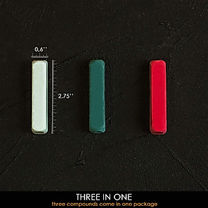 BeaverCraft Stropping Compound Honing Compound for Leather Strop for Knife Sharpening - Buffing Compound for Metal Polishing Compound for Buffing Wheel - Red White Green Polishing Compound Kit P03