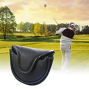 HISTAR Golf Mallet Putter Headcover for Taylormade Scotty Cameron Odyssey Velcro (Black)