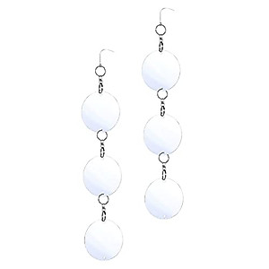 YARDWE 2Sets Bird Scare Hanging Discs Set Reflective Double- Sided Bird Reflector Woodpecker Bird Scare Devices for Patio Garden Woodpecker and Pigeon