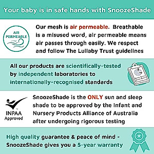 SnoozeShade Pack and Play Blackout Tent - Crib Canopy for Toddler Travel Bed, Award-Winning and Safety Tested Baby Travel Essential to Block 94% of Light, Breathable Tent Cover for Baby Pack and Play