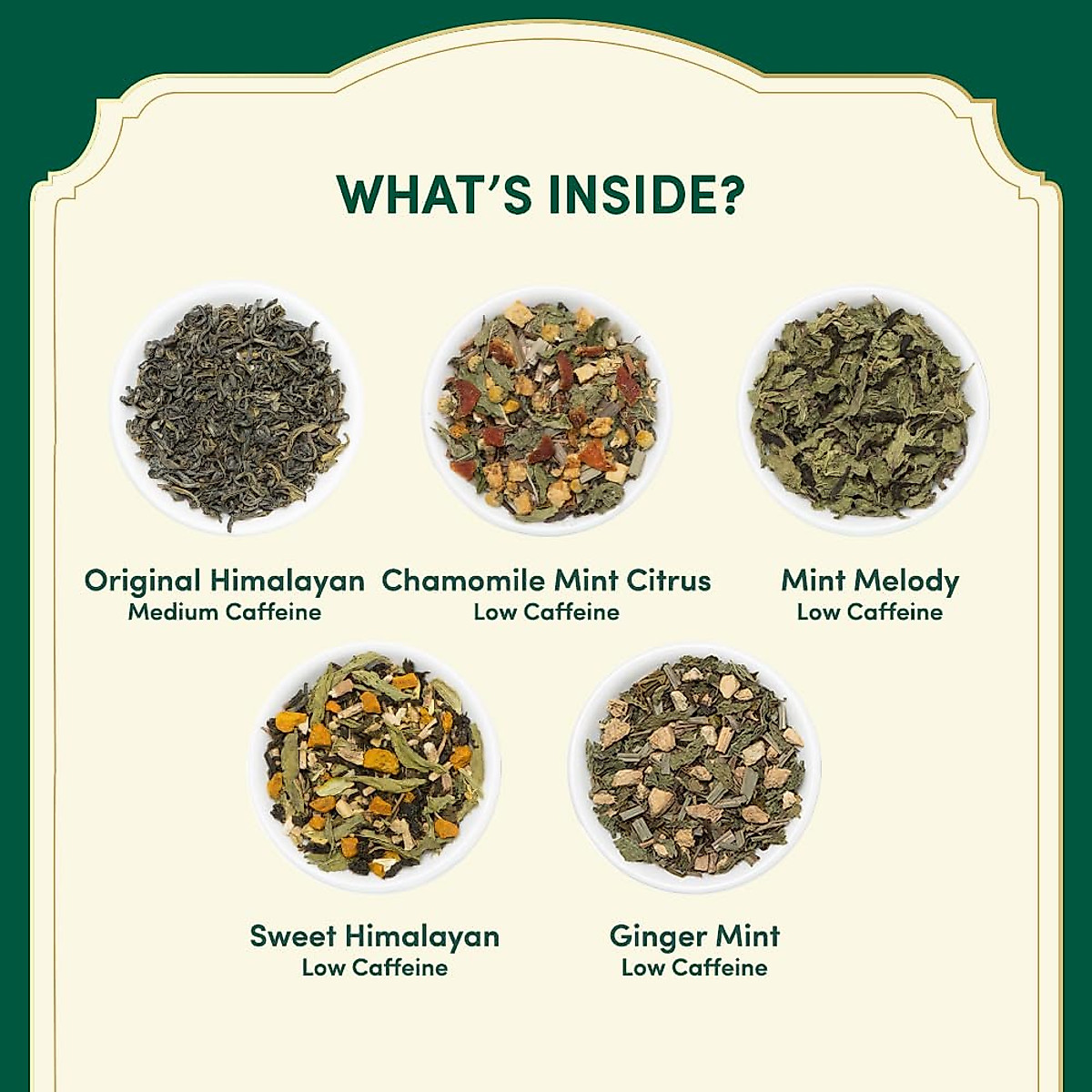 VAHDAM, Assorted Green Tea Sampler Gift Set (5 Flavors, 4 Tea Bags Each) Gluten Free Tea Variety Pack - Long Leaf Pyramid Green Tea Bags Variety Pack | Gifts For Him/Her | Gifts for Women & Men