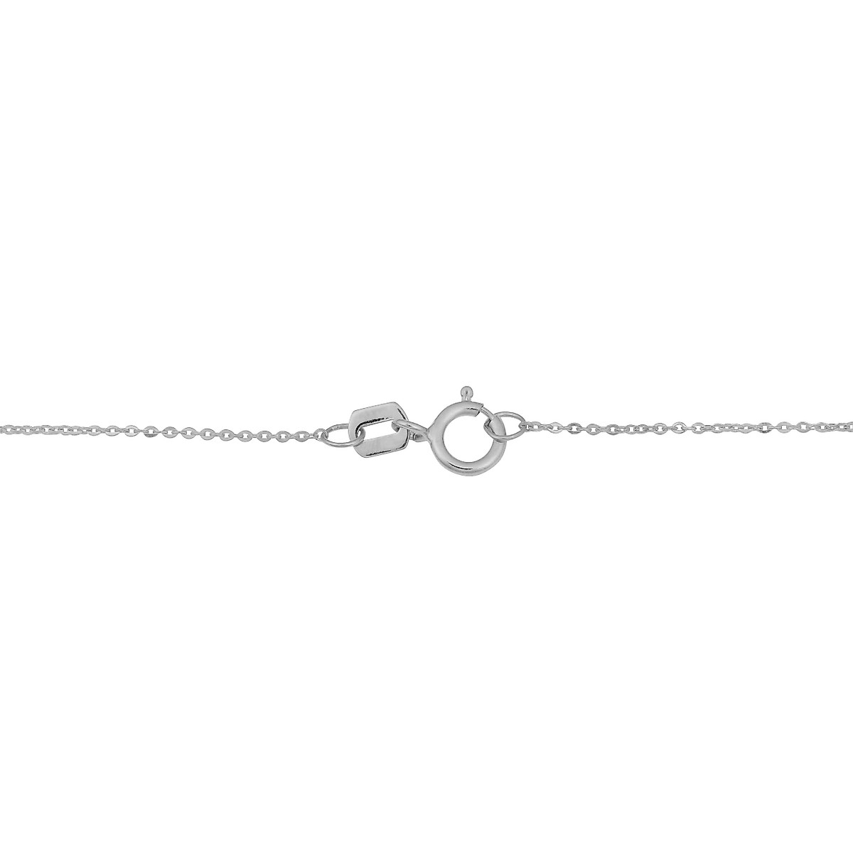 Kooljewelry 14k White Gold Heart Necklace (18 inch)