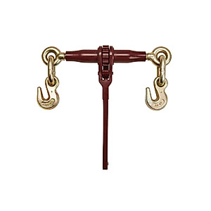 Mytee Products 4 Pack 3/8" - 1/2" Pro Heavy Duty Ratchet Load Chain Binder with with Grab Hooks - 12,000 Lbs Working Load Limit - Heavy Swaged Barrel Cold-Drawn Tubing for Increased Strength