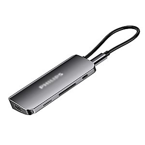 Port Expander USB C Docking Station 7 in 1 USB C Hub Multiport Adapter with HDMI, PD 100W, SD/TF Card Reader, 3 USB 3.0 Port USB C Dock USB Splitter