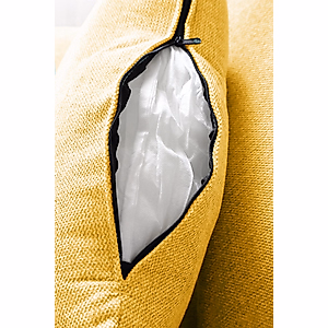 TURRIDU 93" Modular Sectional Sofa Couch with Convertible Ottoman, Modern Sectional Sofa Couch with Golden Metal Legs, 3 Seat L-Shape Sofa Couch for Living Room, Apartment, Bedroom