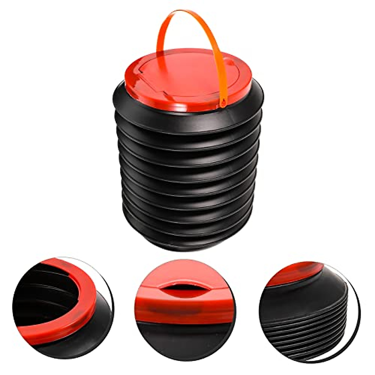 BESPORTBLE 4pcs Folding Trash Can Water Bucket Fishing Water Pail Foldable Beach Bucket Collapsible Wash Basin Cleaning Bucket Trash Can for Cars Large Water Bag Plastic Camping Kettle