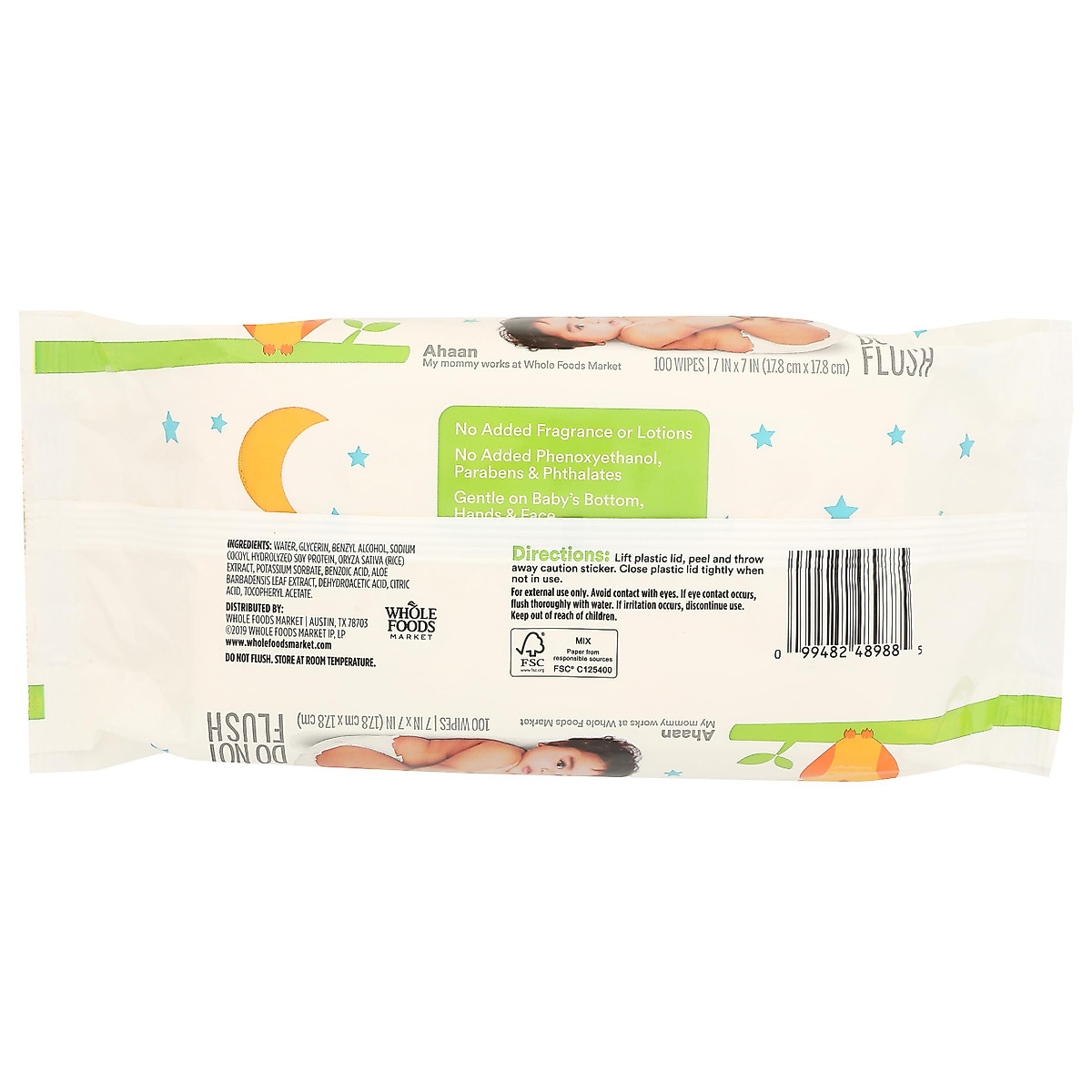 365 by Whole Foods Market, Refill Baby Wipes, 100 Count