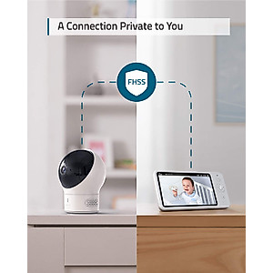 eufy Security Spaceview Video Baby Monitor E110 with Camera and Audio, Security Camera, 720p HD Resolution, Night Vision, 5" Display, 110° Wide-Angle Lens Included, Lullaby Player, Sound Alert