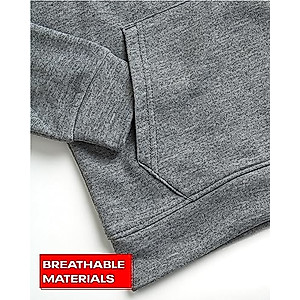Reebok Boys' Sweatsuit Set - 2 Piece Fleece Hoodie Sweatshirt and Jogger Sweatpants (4-12), Size 8, Dark Grey Heather