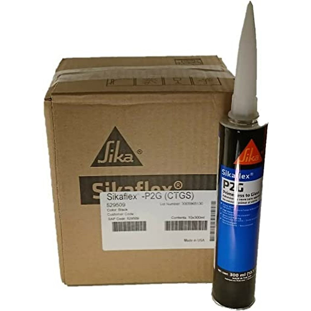 Auto Glass Sealant Windshield Urethane Glue Sikaflex P2G Primerless Adhesive x 10