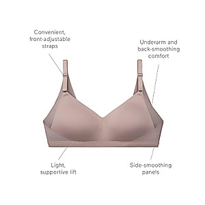 Warner's Women's No Side Effects Underarm and Back-Smoothing Comfort Wireless Lift T-Shirt Bra RN2231A, Black, XL