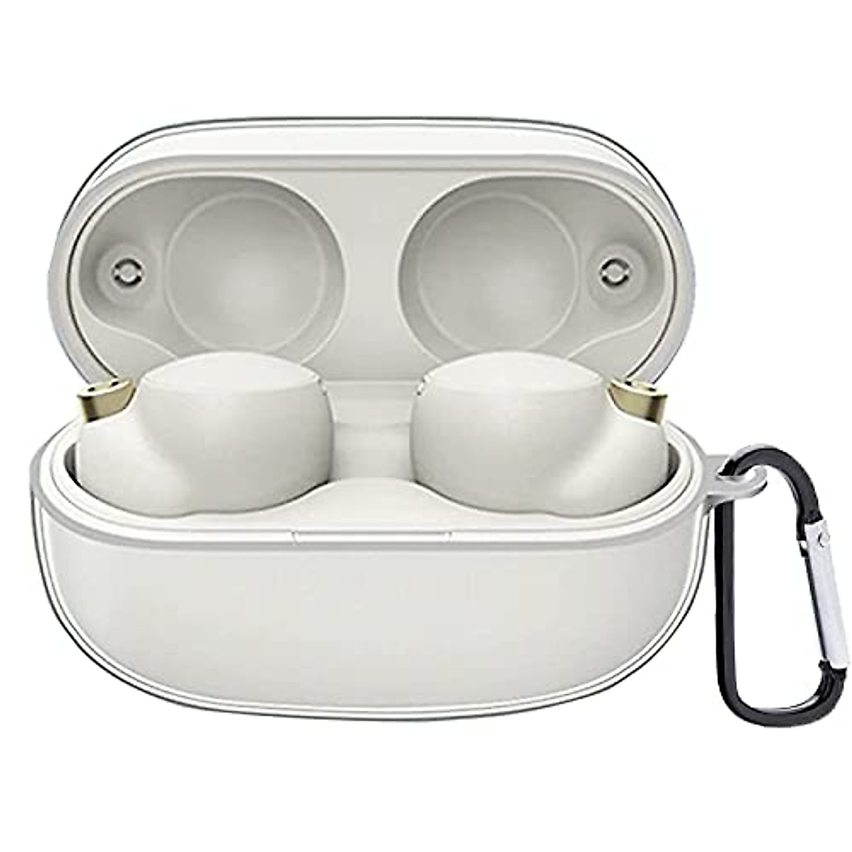 Compatible with Sony WF-1000XM4 Case, Lamshaw Protective Soft TPU Case with Keychain for Sony WF-1000XM4 Noise Canceling Truly Wireless Earbud (Transparent)