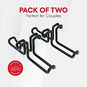 Metal Shoe Rack for Peloton Bike, Does NOT Fit Bike+, Holds 2 Pairs of Peloton Shoes, Space-Saving Shoe Hanger and Shoe Holder, Perfect Accessories for the Original Peloton Bike Rides (2-pack)