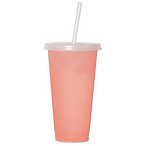 701-800ml Plastic Cup Single-layer Reusable Food Grade High Capacity with Cover Drink Water Multicolor PP Temperature Sensitive