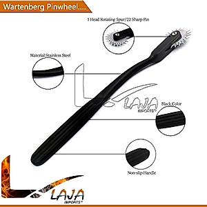 LAJA Imports Wartenberg Neurological Pinwheel Full Black