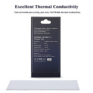 Thermalright Thermal Pad 14.8 W/mK Non Conductive Heat Dissipation Silicone Pad for PC Laptop Heatsink CPU/GPU/LED Graphics Card Motherboard Silicone Grease Multi-Size Pad (85x45x0.5mm)
