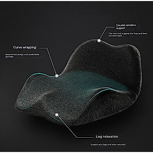 NNAA Office Chair Cushion Ergonomic Chair Pad Memory Foam Seat Cushion Back Cushion Orthopedic Coccyx Spine Mat Relieve Pressure Pad Slow Rebound Chair DeepGrey