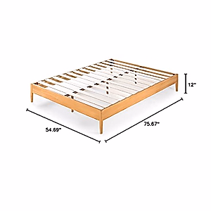 ZINUS Amelia Wood Platform Bed Frame / No Box Spring Needed / Wood Slat Support / Easy Assembly, Full