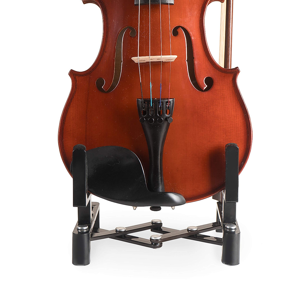 WESOLO Violin Stand Musical Instrument Stand with Bow Holder for Violin,Portable and Foldable (Black)