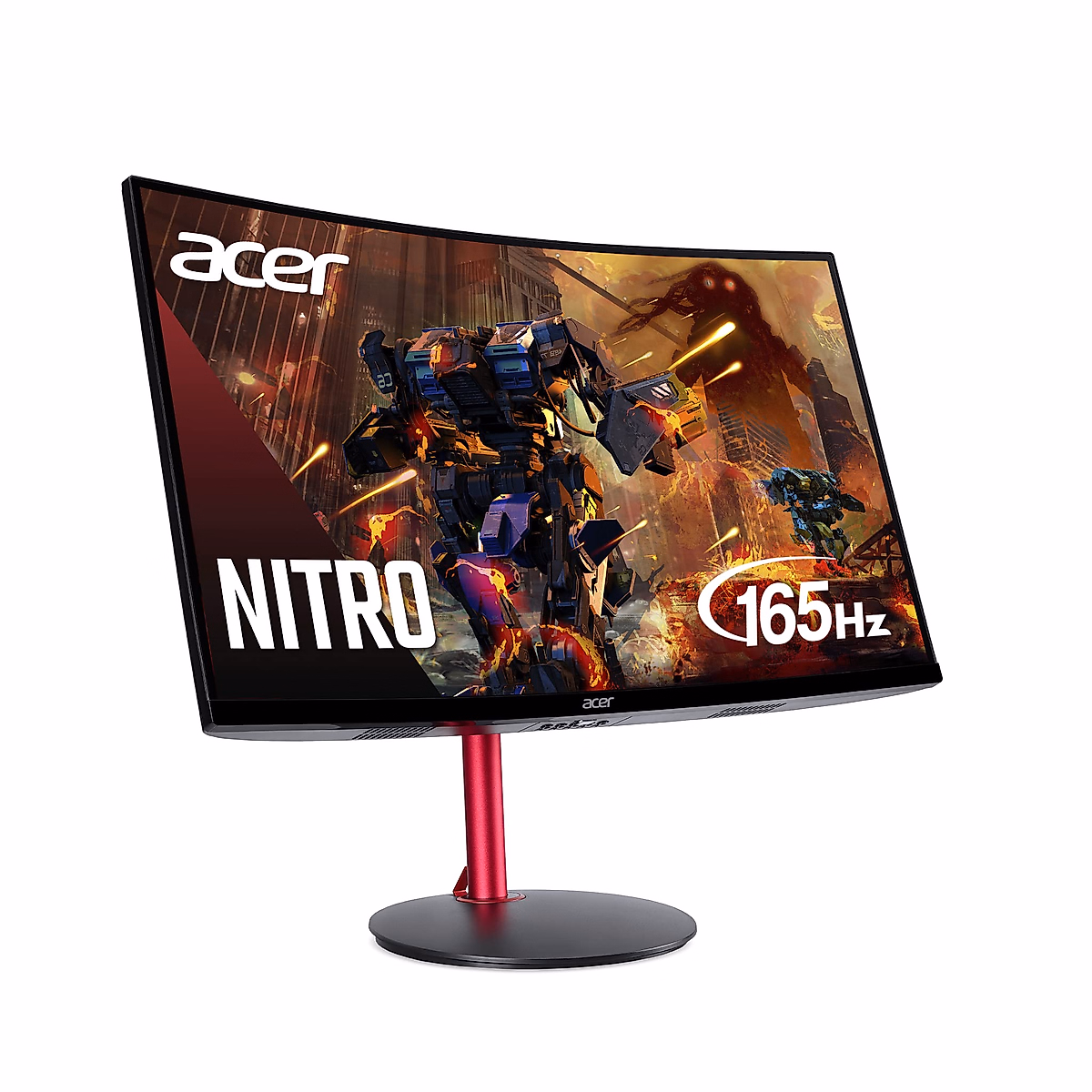 HyperX QuadCast S – RGB USB Condenser Microphone & Nitro by Acer 27" Full HD 1920 x 1080 1500R Curve PC Gaming Monitor | AMD FreeSync Premium