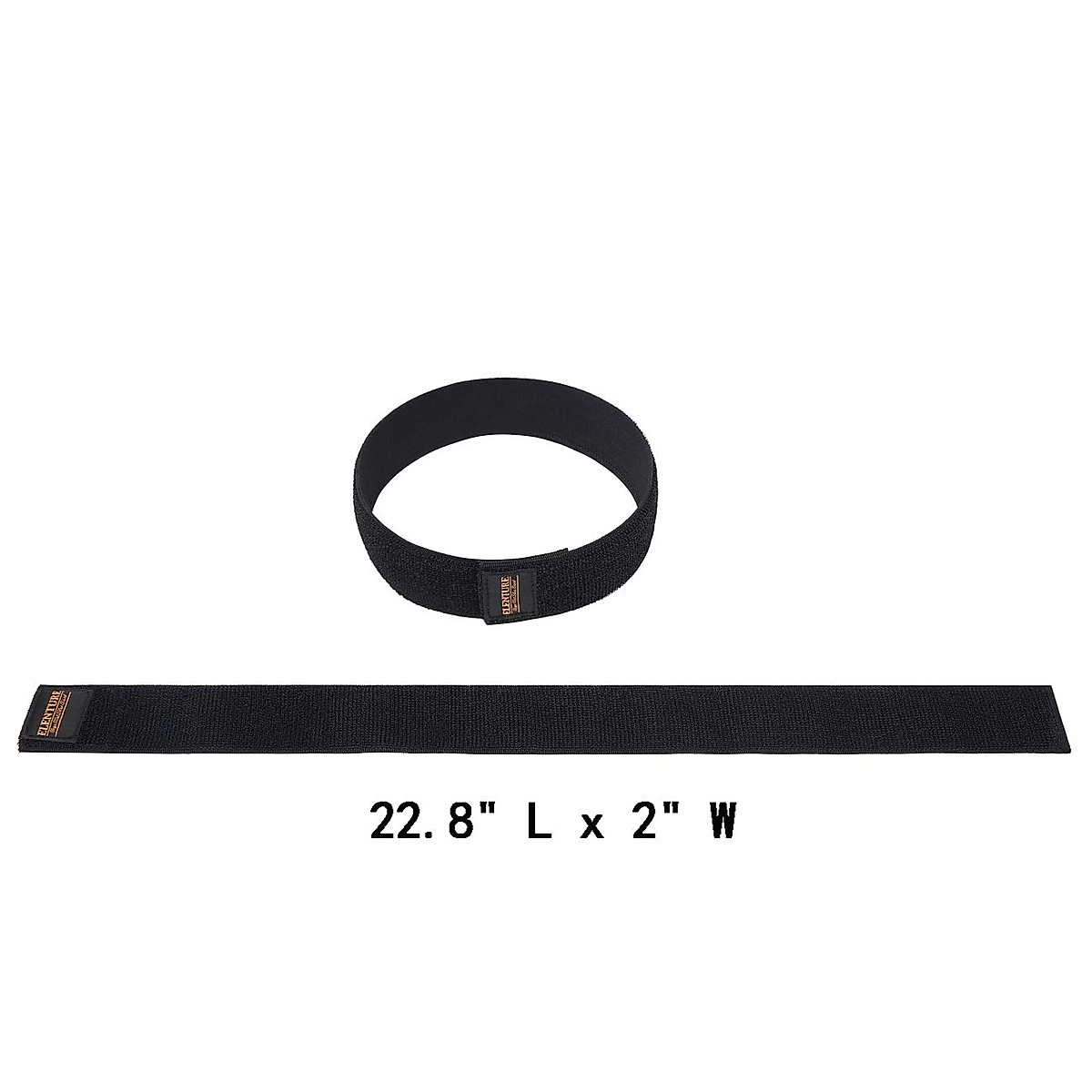 ELENTURE Yoga Mat Strap Band for Most Size Mat, Reusable Fastening Cable Tie Down Straps - Multipurpose Securing Cinch Strap (Mat Not Included) (2pcs)