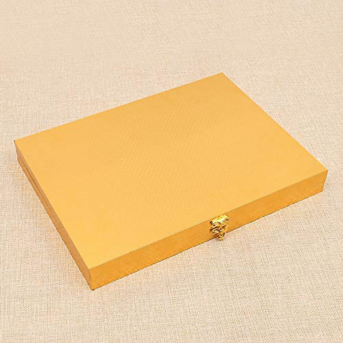 Lightahead 24pcs Stainless Steel Flatware Tableware Premier Quality Gold Colored Cutlery Set in attractive GoldenGift box (Golden)