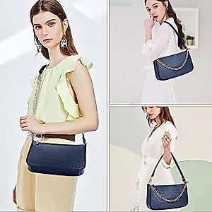Clutch Purses Shoulder Bag for Women Womens Crossbody Clutch Purses 90s Y2k Bags with Long Strap and Top Zipper Closure