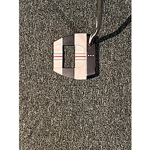 Sticker for golf putter, 3 lines alignment (triple track) (Red and Blue, 2 pack)