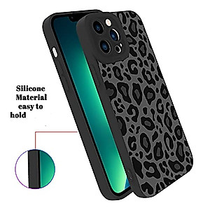 KANGHAR Case Compatible with iPhone 13 Pro Max,Black Leopard Design,Silicone Non-Slip +Shockproof Rugged TPU Protective Case for iPhone 13 Pro Max 6.7 Inch (2021) Leopard Pattern