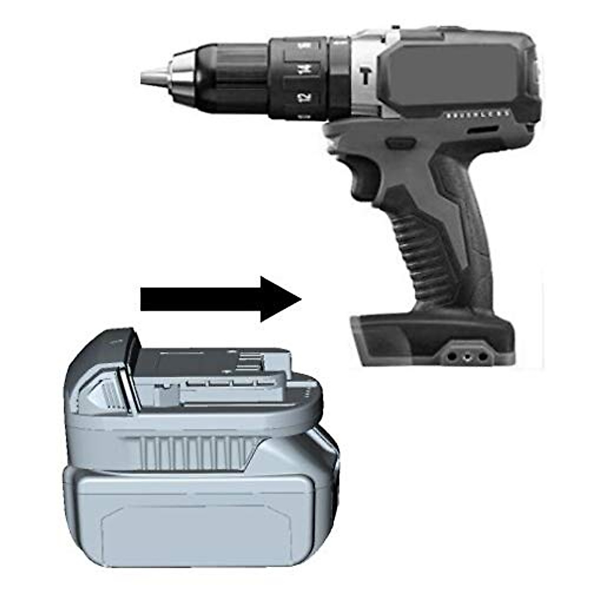 MT20ML Adapter for Makita 18V Li-ion Battery BL1830 BL1860 BL1815 Convert to for Milwaukee M18 Lithium Battery