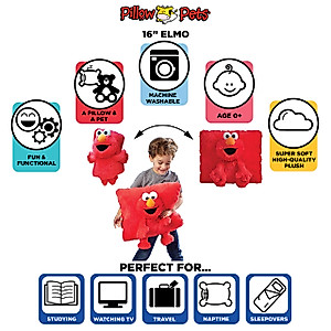 Pillow Pets Sesame Street Elmo 16" Stuffed Animal Plush