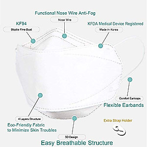 ECOMADE ARENA Neulpuleun Disposable KF94 Face Mask with 4-Layer Filters Made in Korea (Black) (Medium 10 pack)